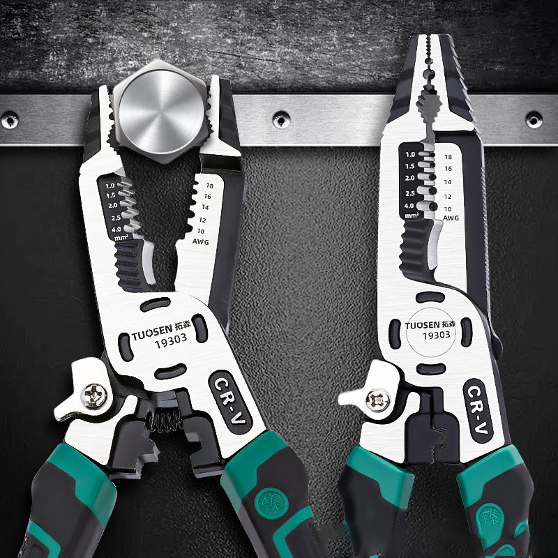 Jual 9 in 1 Tang Tukang Listrik Tang Dekrustasi Kabel Pengupas Kawat Multi Alat Tang tang ...