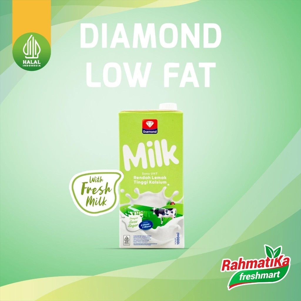 Jual Diamond Susu UHT Low Fat High Calcium 1 Liter | Shopee Indonesia