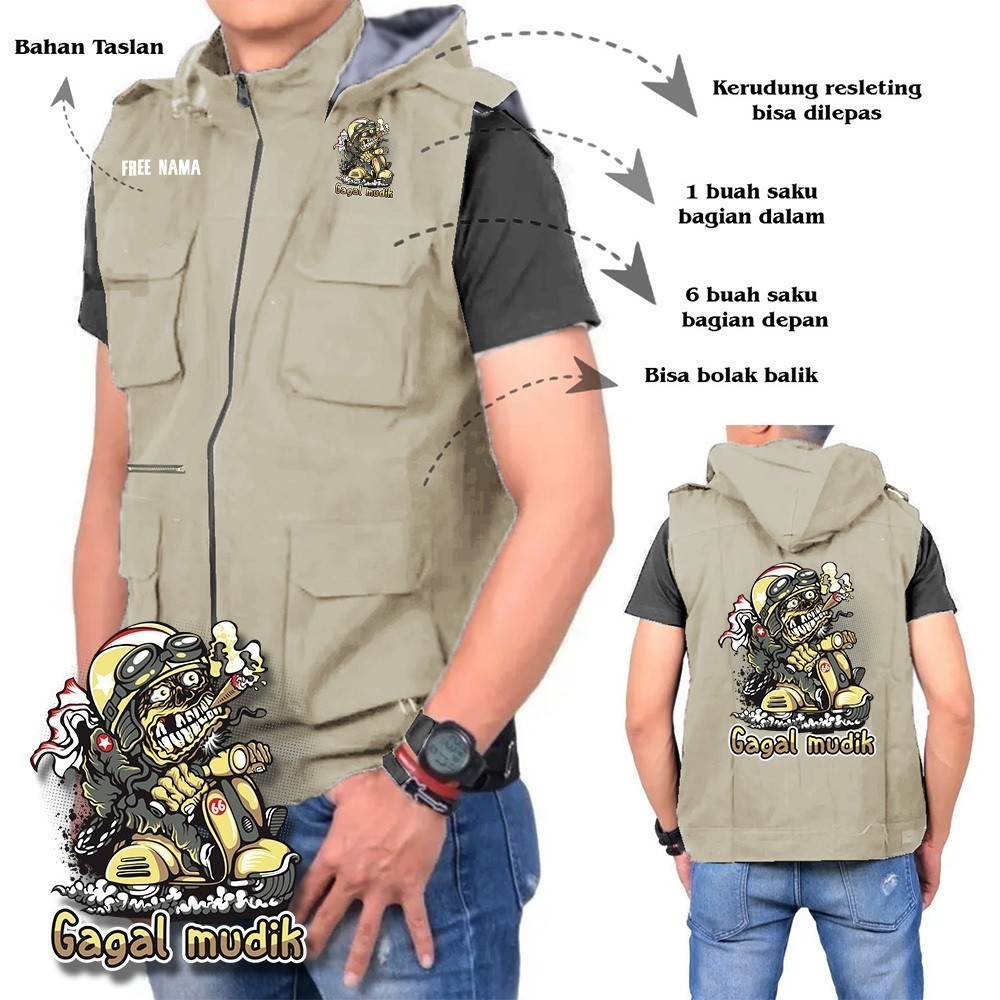 Jual JAKET ROMPI KANTONG MUDIK TERBARU 2024 / ROMPI SABLON GAGAL MUDIK ...