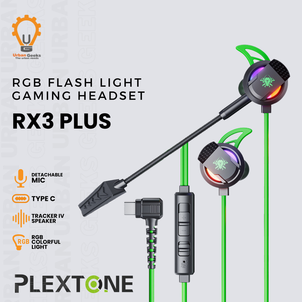 Jual Plextone RX3 Plus RGB Gen4 Tracker Esport Earphone wit Portable ...