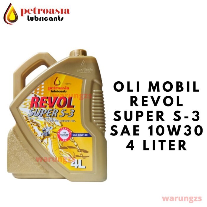 Jual PETROASIA Oli Mobil Revol Super S3 10W30 4 Liter Fully Synthetic ...