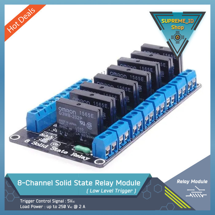 Jual 8-Channel Digital Trigger Solid State Relay SSR Switch Module for Arduino | 5V DC | Shopee ...