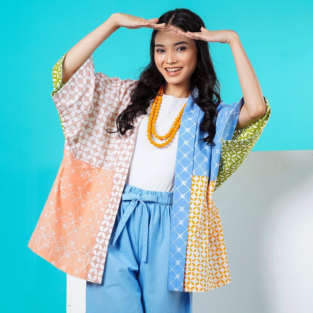 Jual Batik ENOM - Outer Adera - Outer Batik Wanita Modern - Pijar ...