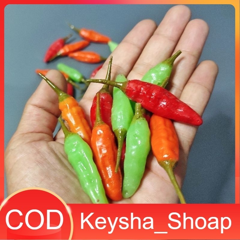 Jual Replika sayuran cabe rawit chili ( 1set 5pcs ) / Vegetarian ...