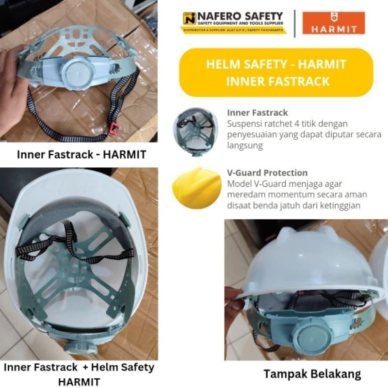 Jual helm proyek fastrack harmit setelan putar helm safety lengkap ...