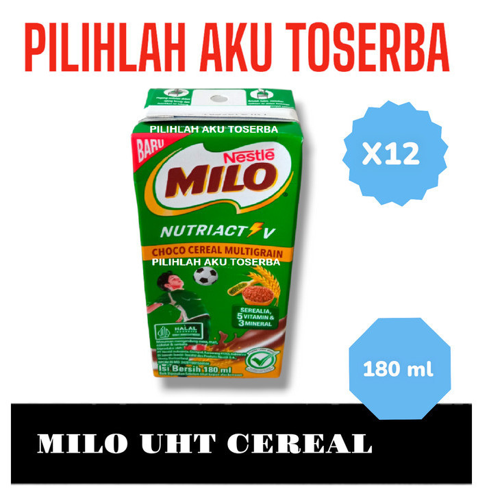 Jual Susu Milo UHT Kotak CHOCO CEREAL 180 ml - ( HARGA 12 pcs ...