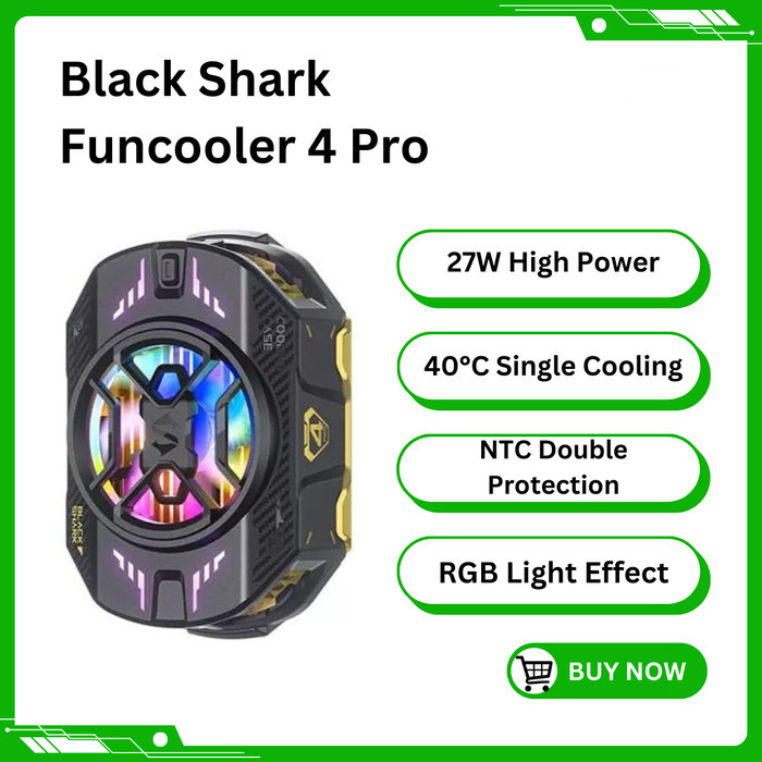 Jual Black Shark Funcooler 4 Pro BR41 Cooling Fan 27W RGB Light Effect Pendingin HP | Shopee ...
