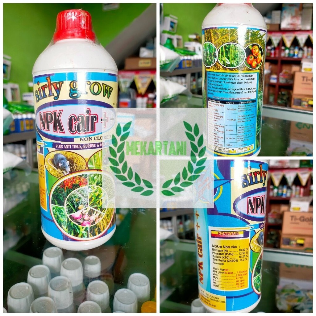 Jual pupuk npk cair sirly grow 1 liter / npk pengusir tikus | Shopee Indonesia