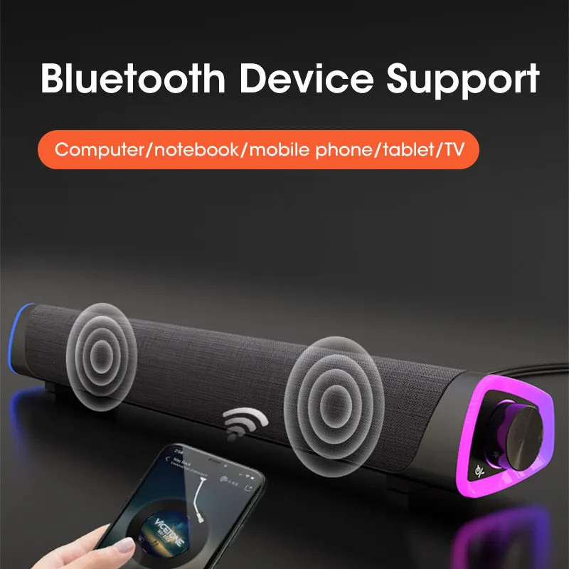 Jual New Computer Speaker Bar Stereo Sound Subwoofer Bluetooth Speaker ...