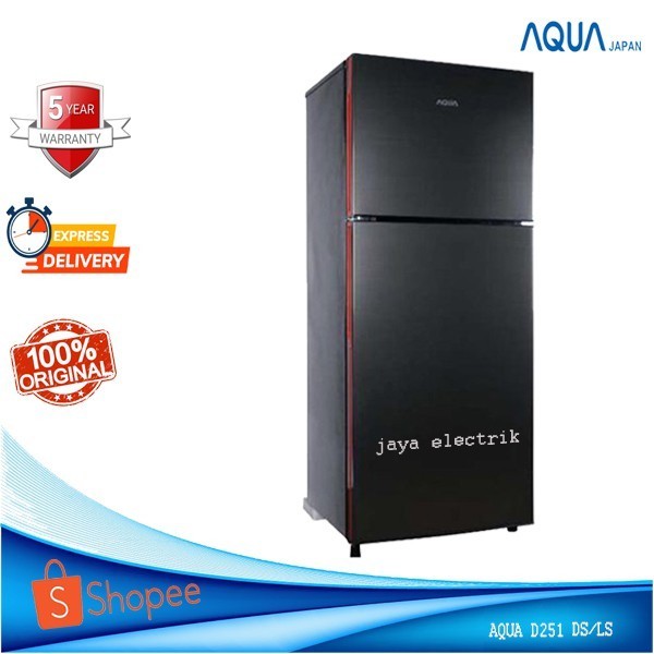 Jual Kulkas 2 Pintu AQUA Sanyo AQR D251 Low Watt Rak Templed Glass Tanpa Bunga Es | Shopee Indonesia