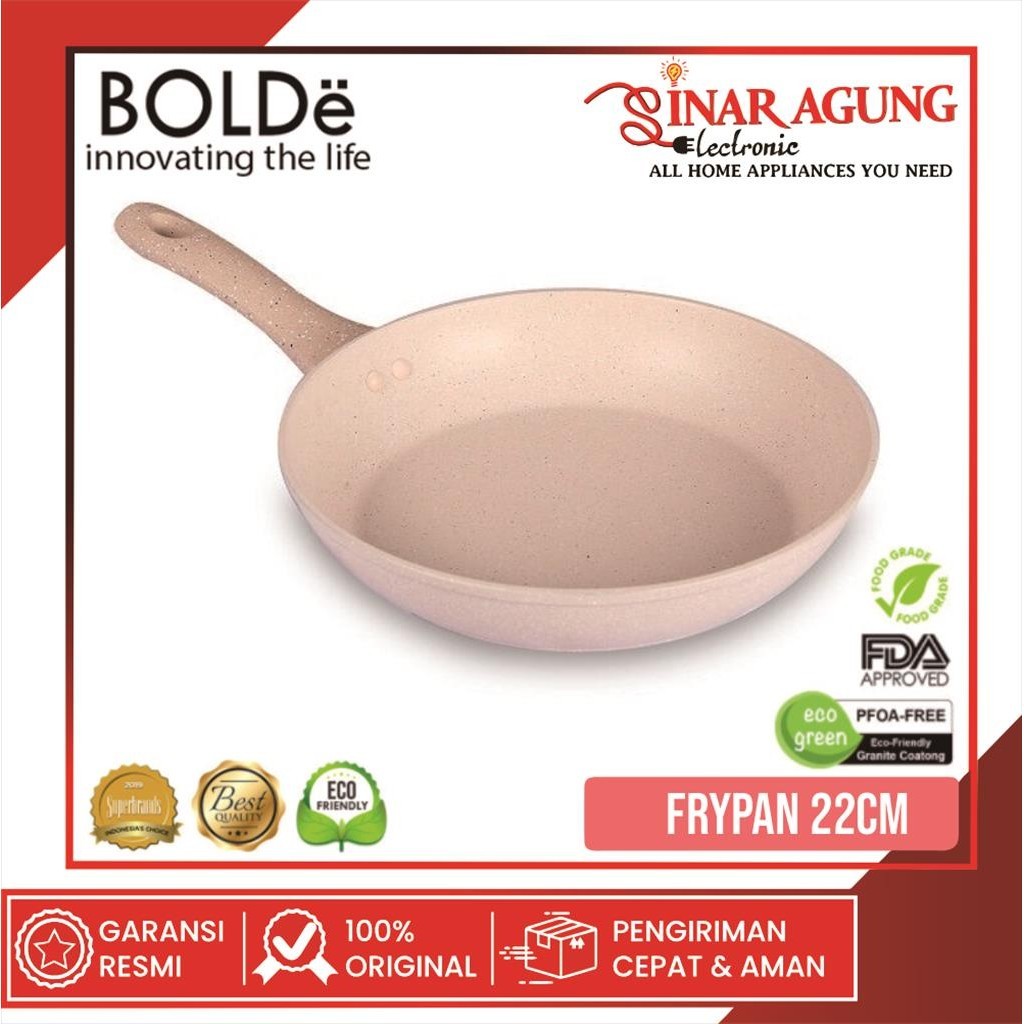 Jual PANCI PENGGORENGAN / FRY PAN / SUPER PAN BOLDE 22 CM GRANITE ...