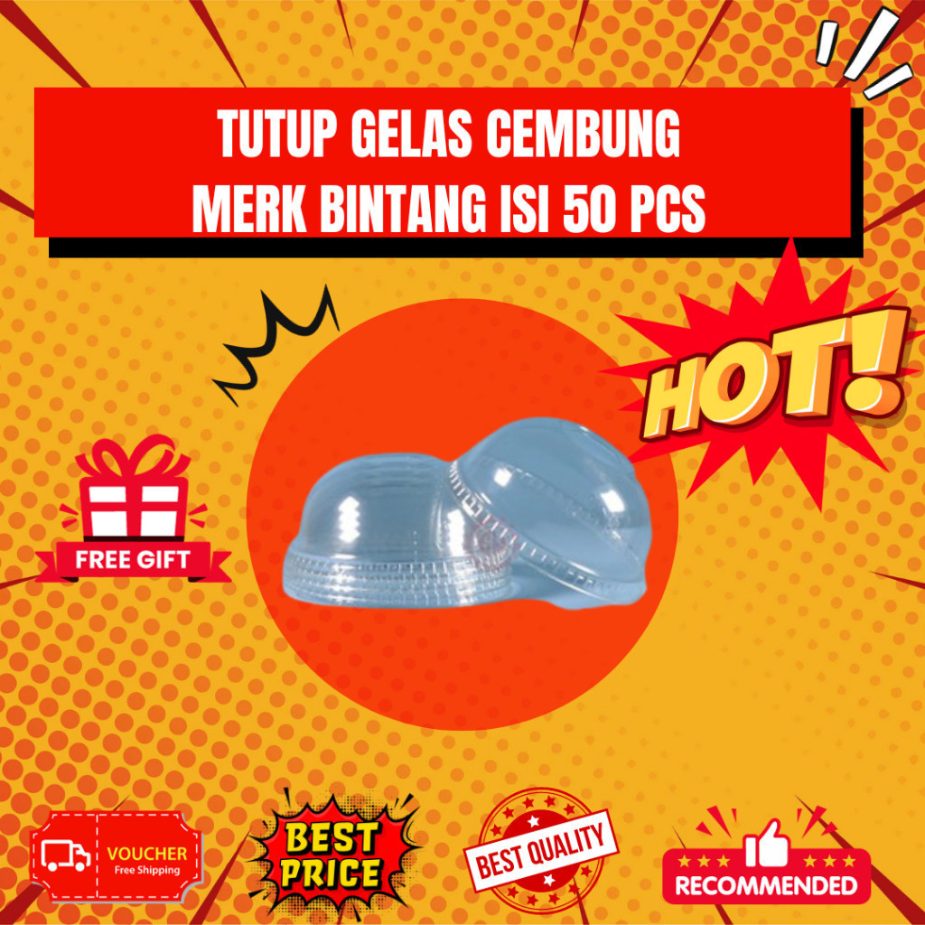 Jual BINTANG TUTUP CEMBUNG KEMASAN CUP GELAS PLASTIK UKURAN 8,5oz 10oz ...