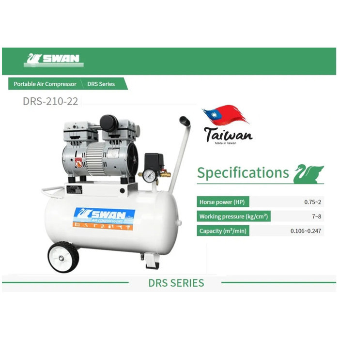 Jual Kompressor Udara Compressor Angin Dental Silent Oilless SWAN Tipe ...