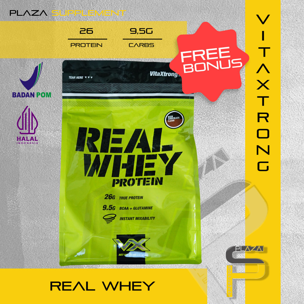 Jual VitaXtrong Real Whey Protein 5 Lbs - Whey Protein Concentrate ...
