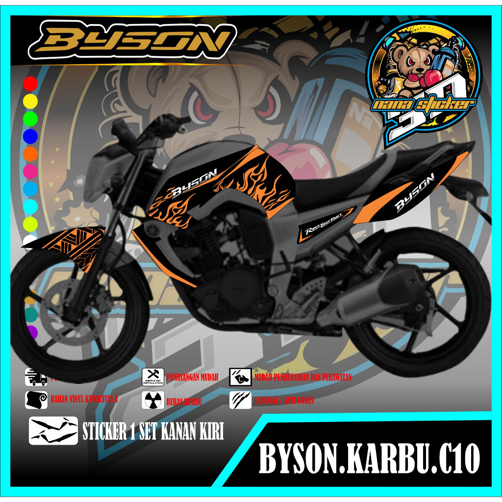 Jual Striping BYSON KARBU - Stiker BYSON KARBU List Variasi Motor ...