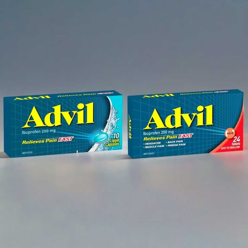 Jual Advil Tablets Liquid 200mg Pain&Fever Relief Obat Sakit Kepala ...