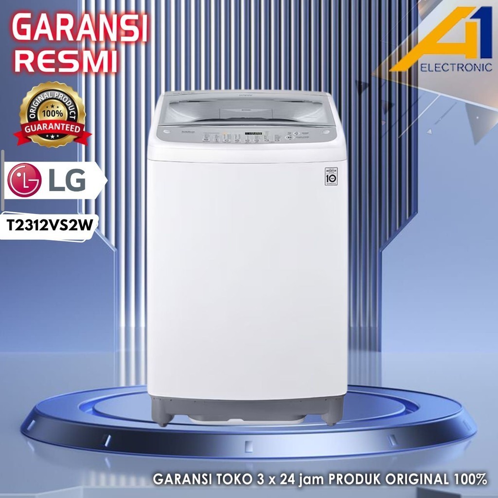 Jual Mesin Cuci LG T2312VS2W / T 2312 VS2W Smart Motion Top Loading 12 ...