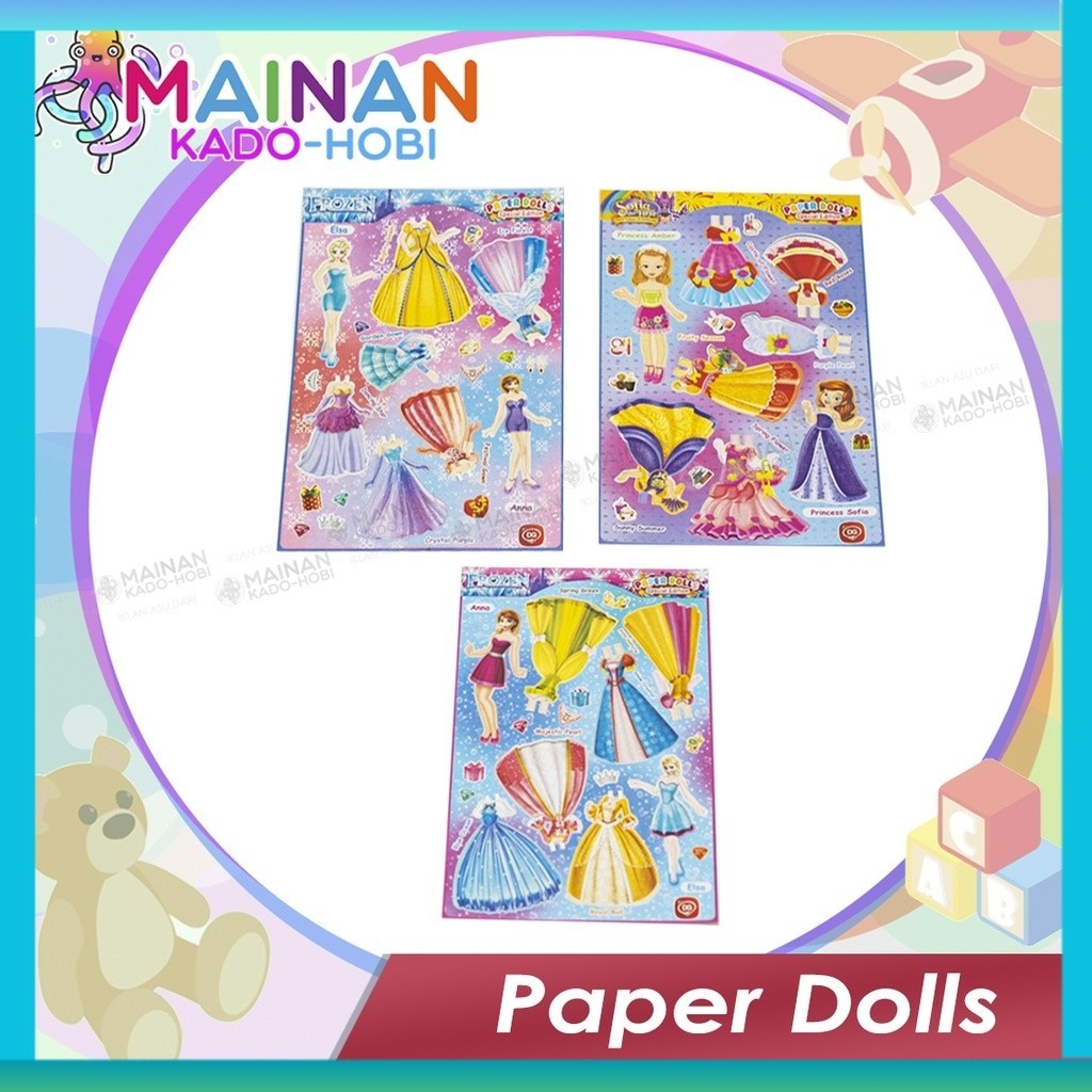Jual MAINAN EDUKASI ANAK PEREMPUAN BONGKAR BONEKA KERTAS PAPER DOLL ...