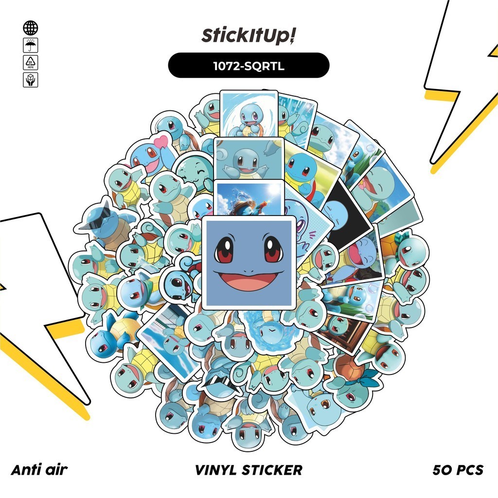 Jual COD 100 Pcs Stiker Pack Pokemon Squirtle Lucu Lucu Aesthetic Vynil ...