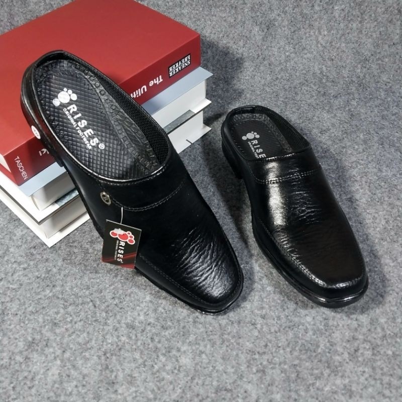 Jual TERLARIS Sepatu Sandal Slop SlipOn Kulit Asli Bustong Casual ...