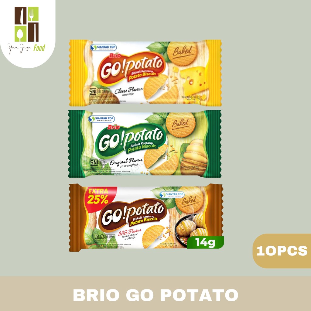 Jual Brio Go Potato / Biscuit Kentang Rasa Keju / Original / Barbeque ...