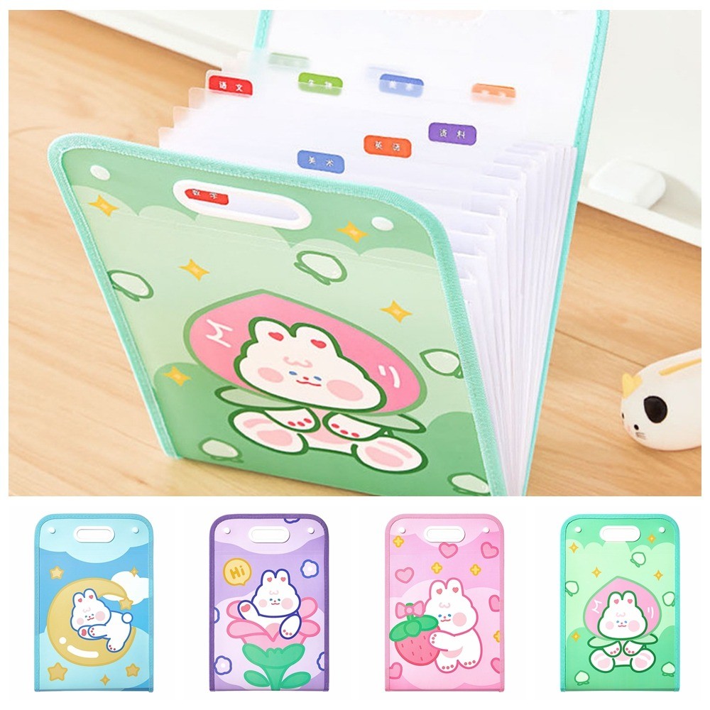 Jual 13 Pockets A4 File Folder A4 Vertical Test Paper Storage Folder ...