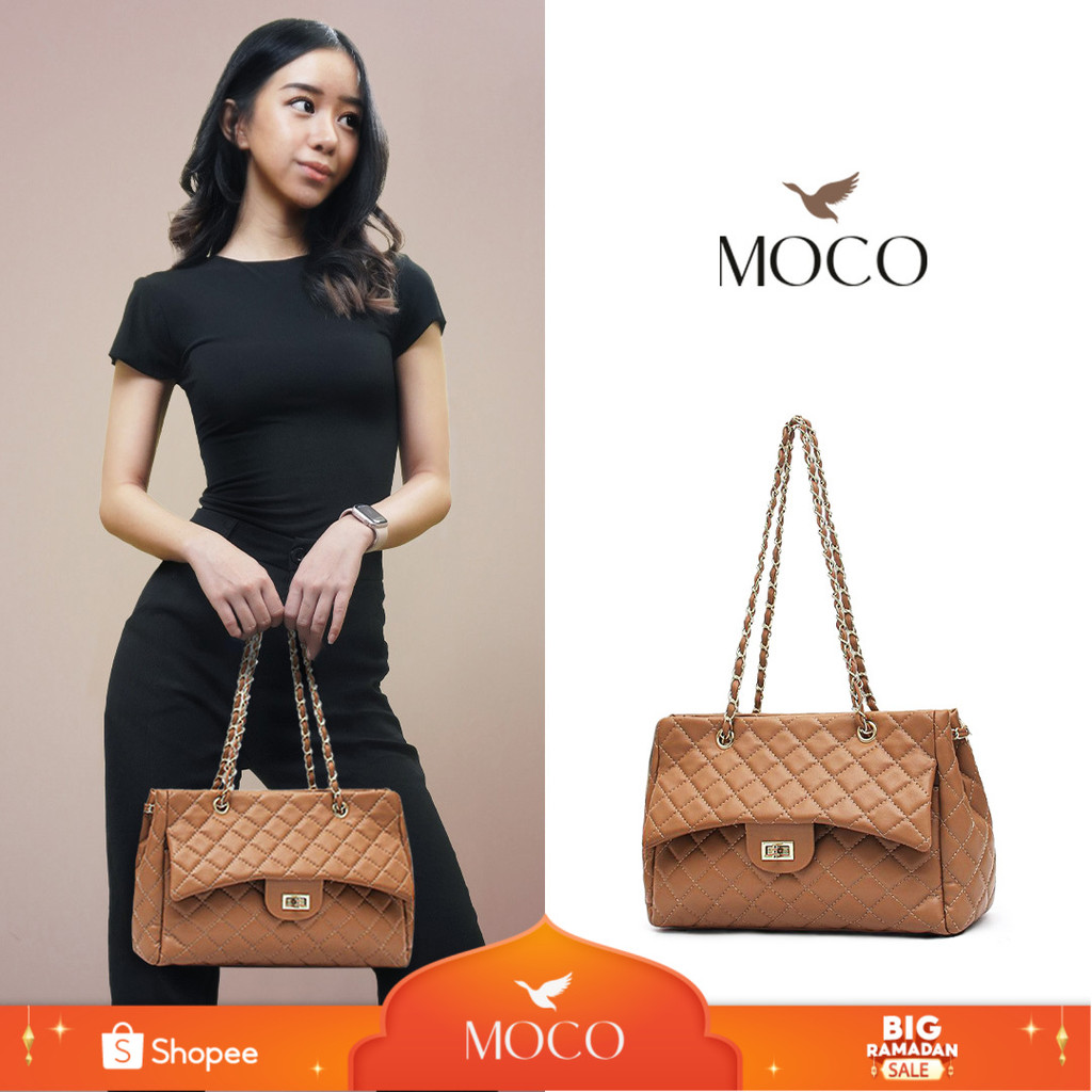 Jual 【LAST CALL】MOCO Fashion Tas Shoulder Bag Jahit Tekstur Chain Clutch 6832 | Shopee Indonesia