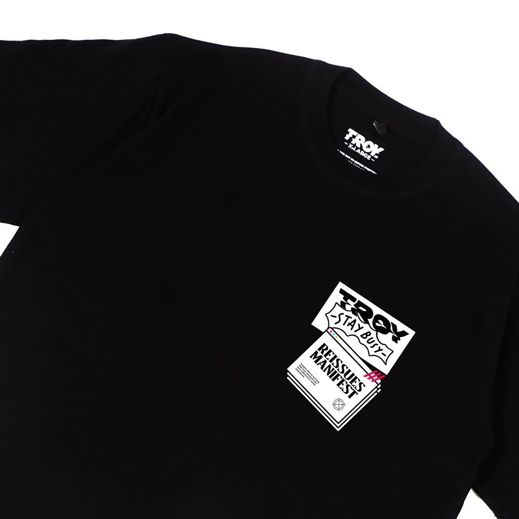 Jual Troy Company T-Shirt Kaos Hitam Stay Busy Series Reissues Manifest ...