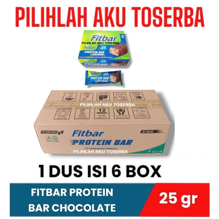 Jual Fitbar PROTEIN BAR CHOCOLATE isi 12 - ( HARGA 1 DUS ) | Shopee ...