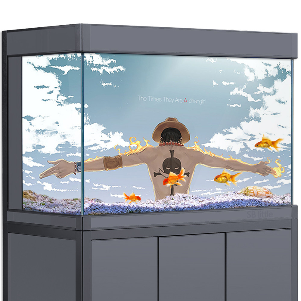 Jual Aquarium Background 3D One Piece Ace Anime Manga HD Printing ...