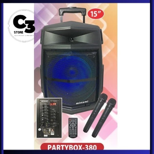 Jual Speaker Portable Minami PARTYBOX 380 15 Inch | Shopee Indonesia