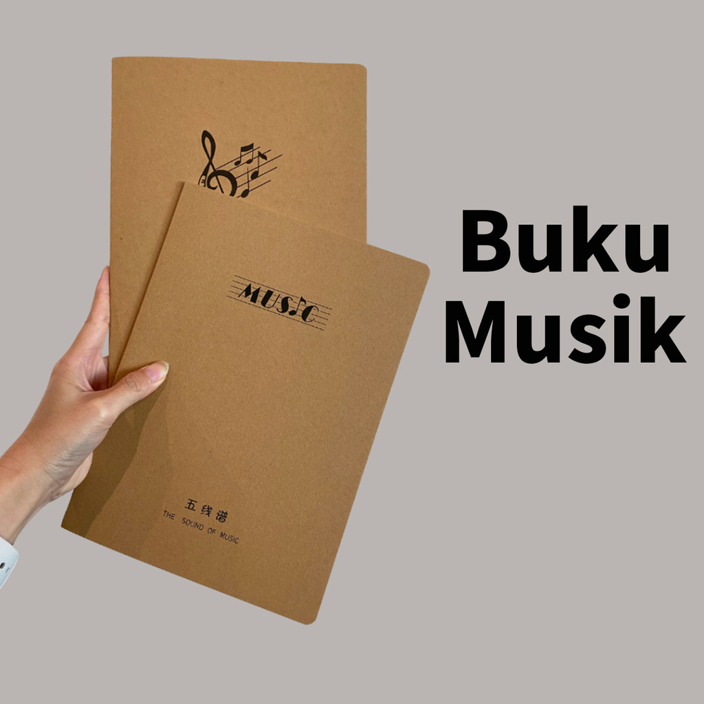 Jual Buku Musik Loose Leaf 2/4mm / Not Balok Isi garis 5 / buku garis ...