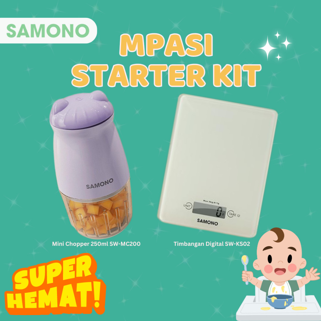 Jual SAMONO MPASI Mini Chopper and Digital Kitchen Scale Bundle SW-KS02 ...