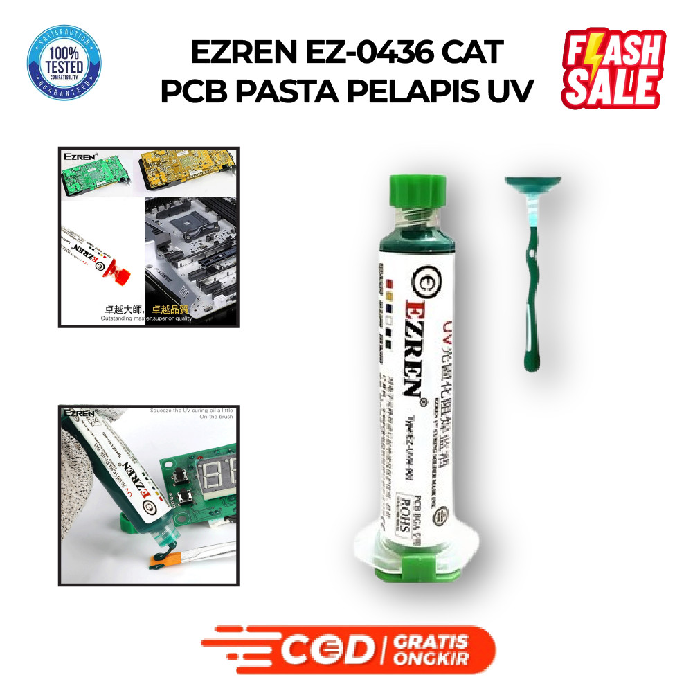 Jual Ezren EZ-0436 Cat PCB Pasta Pelapis UV Curable Solder Mask UVH ...
