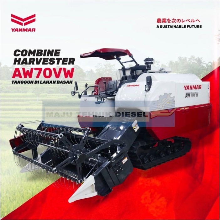 Jual Mesin Pemanen Padi Combine Harvester Yanmar AW70VW 70 Hp | Shopee Indonesia