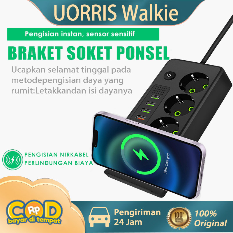 Jual Power Socket 2500W Charger Stop Kontak Usb Charger 2Meter / Power Socket Charger 4USB + 3 ...