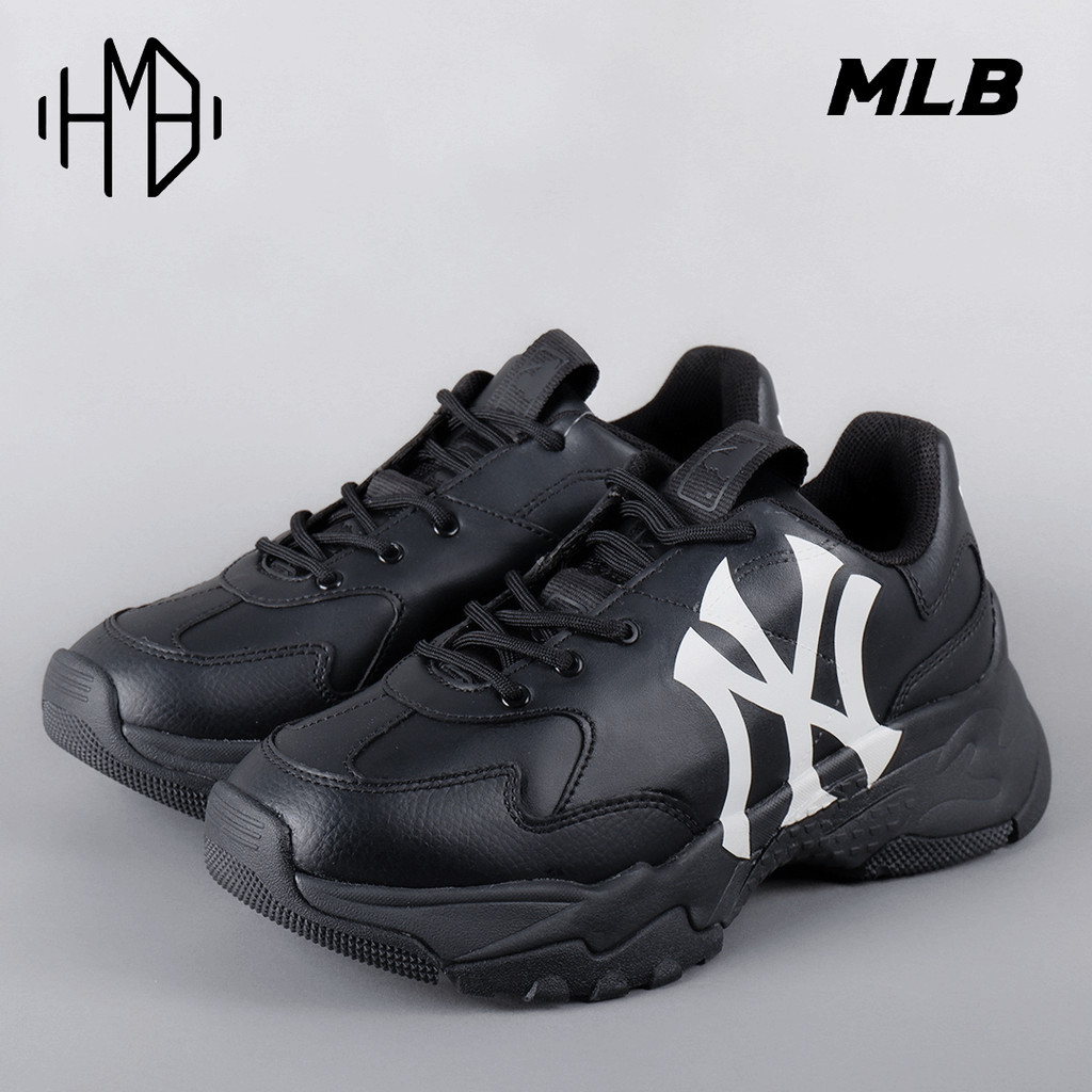 Jual MLB Korea NY Yankees A Bigball Chunky Sneaker Black | Shopee Indonesia