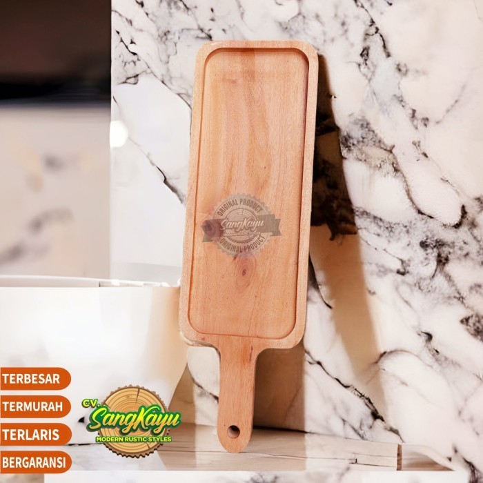 Jual Nampan kayu jati mahoni Wood serving plate kayu talenan piring ...