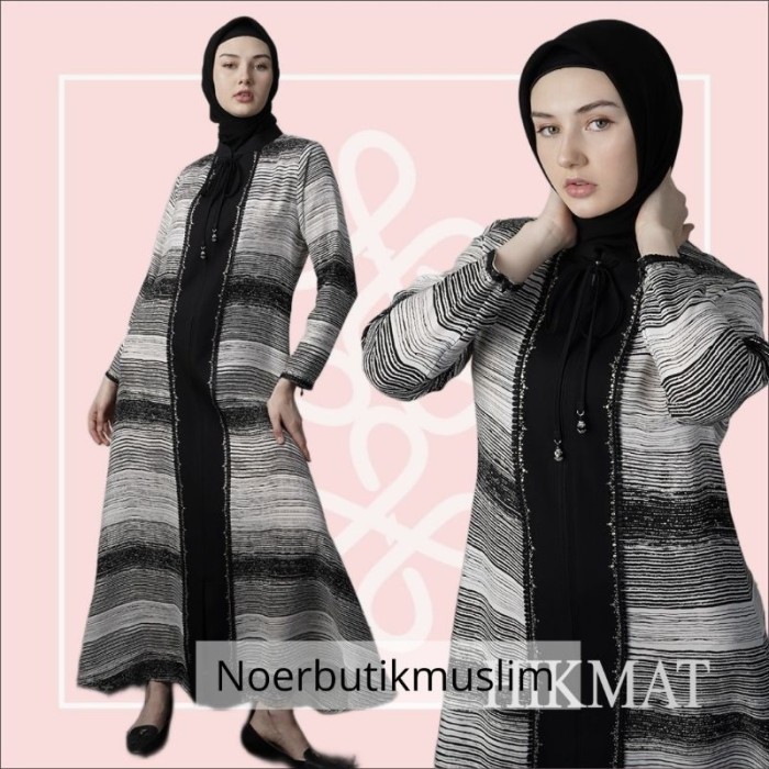 Jual Hikmat Fashion Original A3385-06 Abaya Hikmat noerbutikmuslim Gamis | Shopee Indonesia