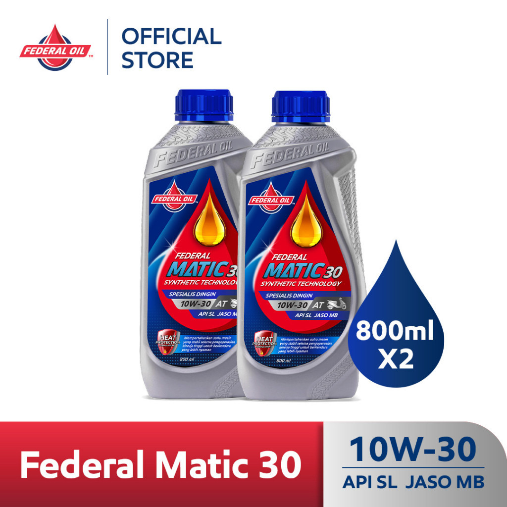 Jual FEDERAL OIL Matic 30 10W-30 0.8L 800ml - Oli Motor Matic AT (2 ...