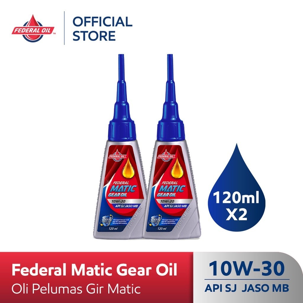 Jual FEDERAL OIL Matic Gear Oil 10W-30 120ml - Oli Pelumas Gir Matic (2 ...