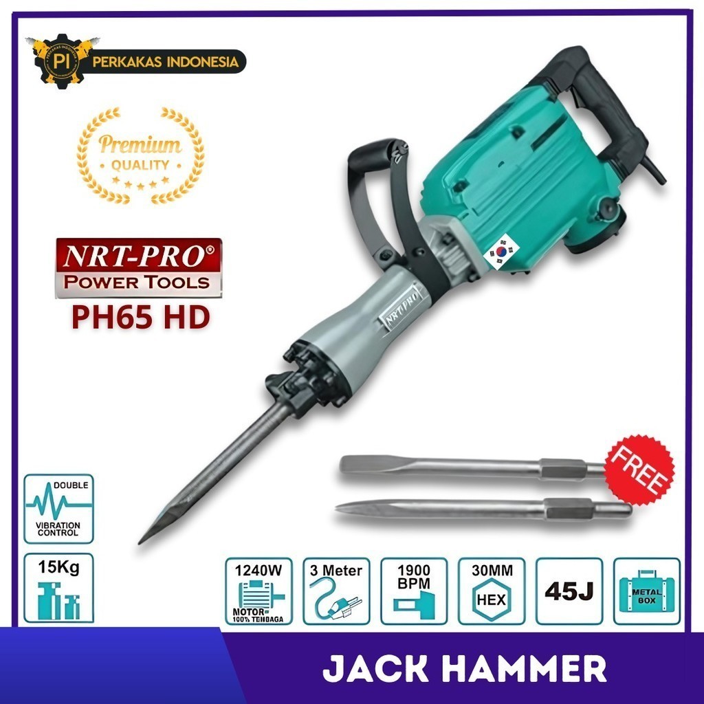 Jual Hammer Demolition PH 65 NRT PRO Jack Hammer Drill PH65 Free 2 Mata Betel Mesin Penghancur ...