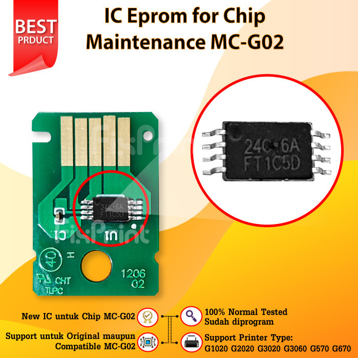 Jual IC Eprom Pada Chip MC-G02 Maintenance Cartridge Canon G1020 G2020 ...