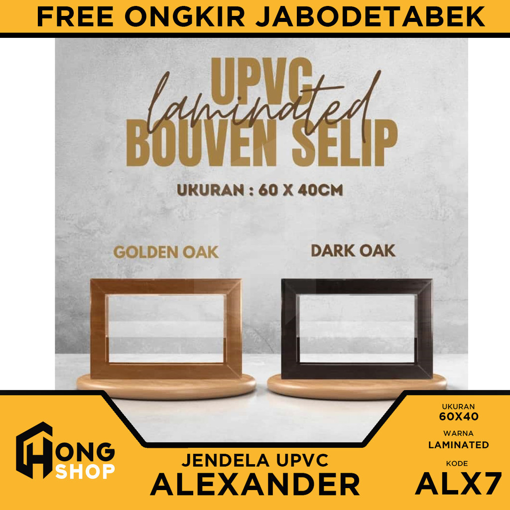 Jual Jendela UPVC Alexander OAK SERIES 60x40 Kaca Selip / Ventilasi ...
