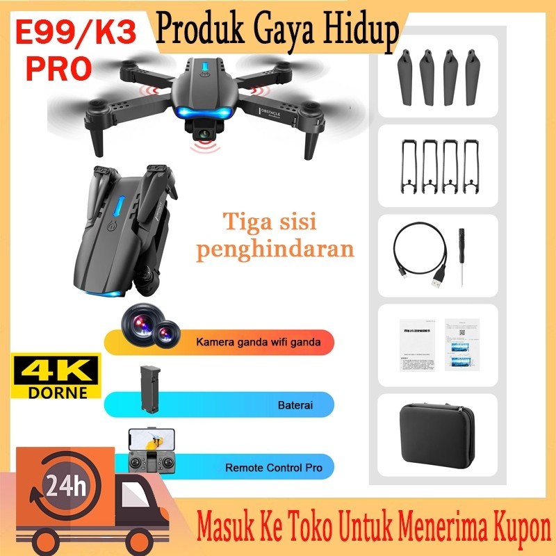 Jual Drone ORIGINAL E99/K3-PRO Dengan Kamera HD Drone WiFi FPV Dual ...