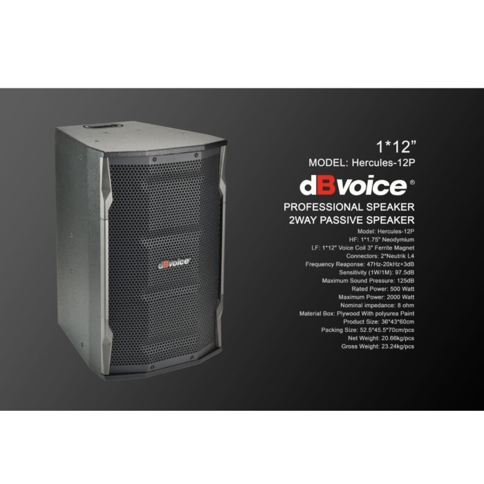 Jual Speaker Pasif DB Voice Hercules 12 P / 12Inch Dbvoice Passive ...