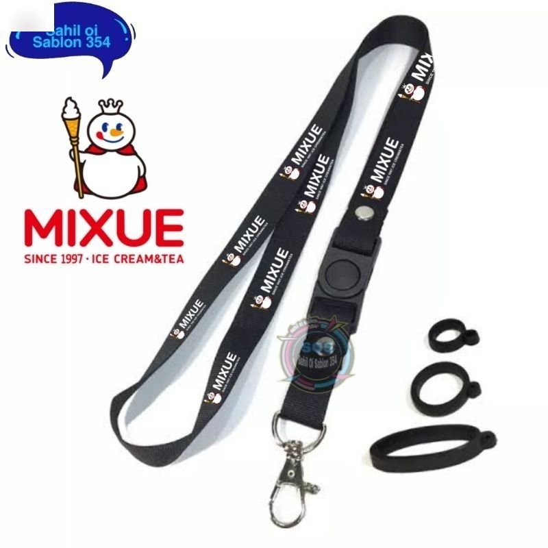 Jual TALI LANYARD MIXUE ICE CREAM GANTUNGAN KUNCI/GANTUNGAN ID CARD ...