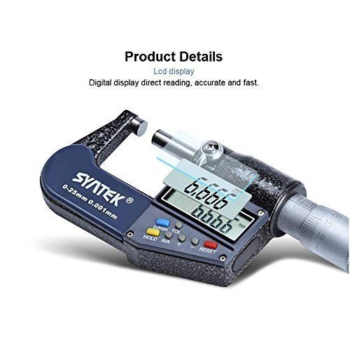 Jual Micrometer 0.001 mm 0-25mm SYNTEK Digital Thickness Outside Micro ...