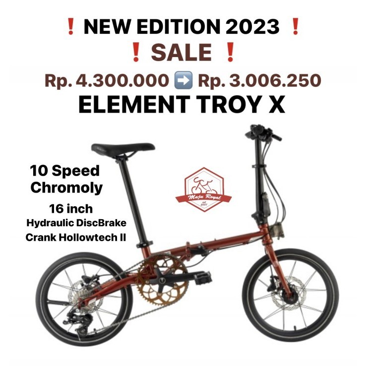 Jual promo spesial SEPEDA LIPAT ELEMENT TROY X 10 SPEED CHROMOLY 2022 ...