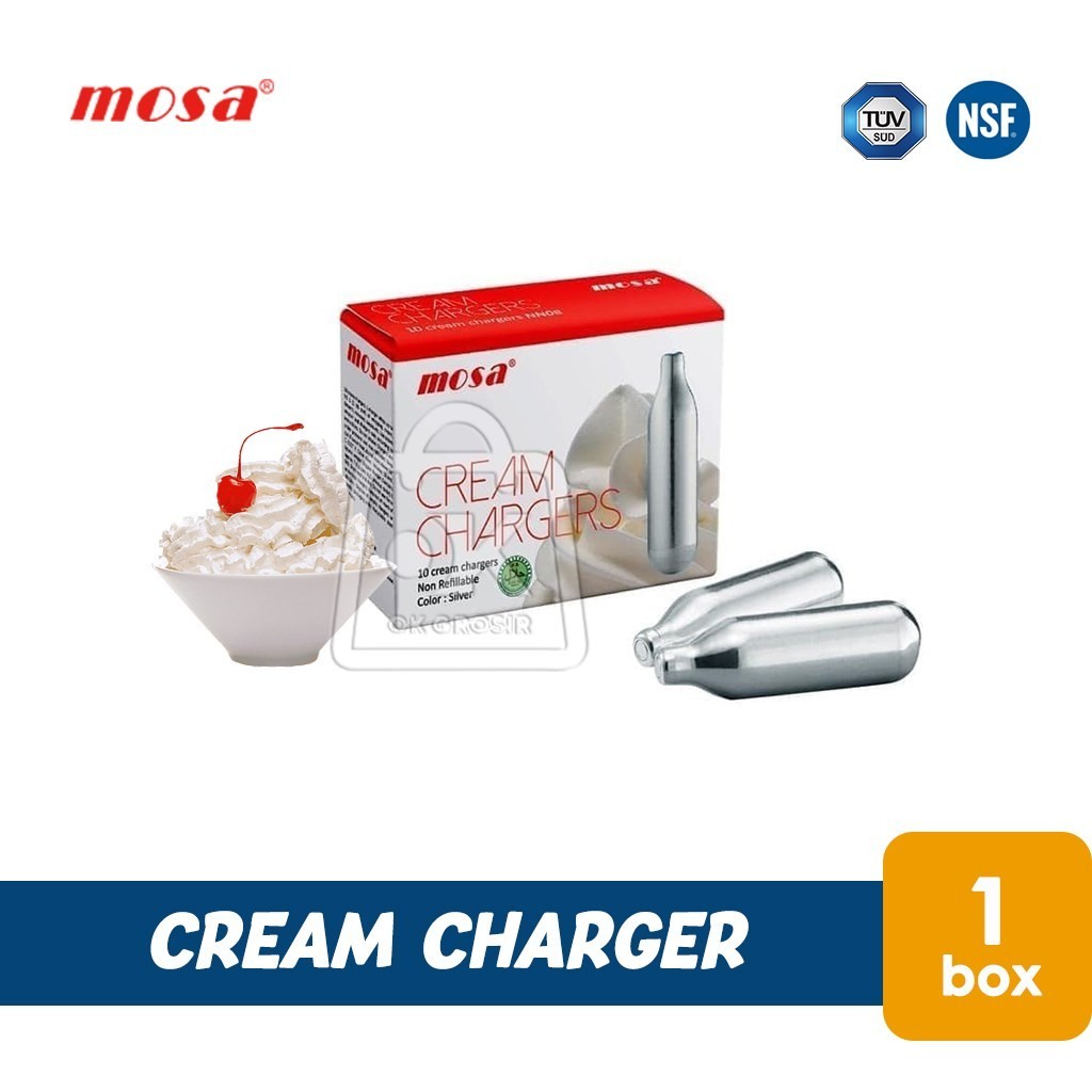 Jual Cream Charger N20 MOSA Nitro Charger Whip Cream (1 Box) | Shopee ...